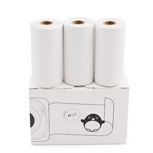 Peripage Mini Printer Photo Paper, Thermal Paper Waterproof 30 * 57mm Non-Adhesive for PeriPage/Paperang Portable Bluetooth Pocket Mobile Printer and other Mini Thermal Printer, 3 Roll,6.5m/Roll