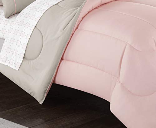 Casa Lightweight Comforter Set, Full, Blush