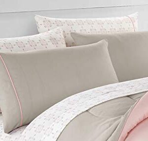 Casa Lightweight Comforter Set, Full, Blush