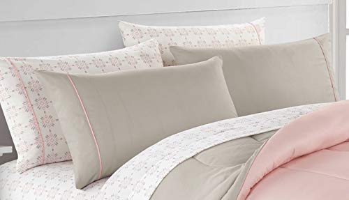 Casa Lightweight Comforter Set, Full, Blush