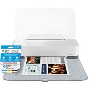 HP Tango X Smart Home Printer with Indigo Linen cover – Designed for your Smartphone with Remote Wireless Printing (3DP64A) with Instant Ink Prepaid Card for 50 100 300 Page per Month Plans (3HZ65AN)