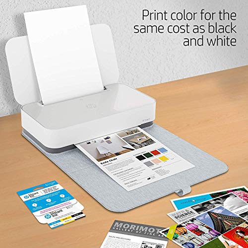 HP Tango X Smart Home Printer with Indigo Linen cover – Designed for your Smartphone with Remote Wireless Printing (3DP64A) with Instant Ink Prepaid Card for 50 100 300 Page per Month Plans (3HZ65AN)