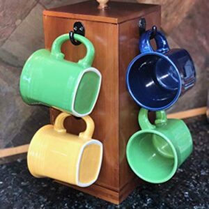 Autumn Alley Mug Holder - Coffee Mug Tree - Bamboo Rotating Cup Holder with Coffee Pod Storage - 8 Mug Tree Stand Spinning Countertop Mug Rack - Coffee Mug & Cup Holder Tree for Counter