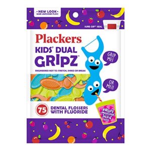 plackers kids flossers - 75 count - pack of 3