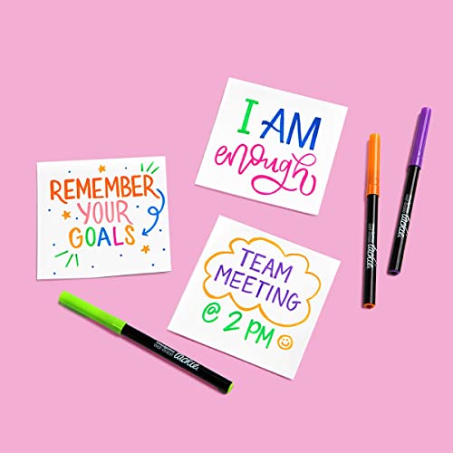 M.C. Squares Dry Erase Reusable Sticky Notes | 4x4 Stickies 6-Pack | 2-Year Re-Stickable & Erasable Post Notes | Smudge-Free Tackie Marker | USA Made