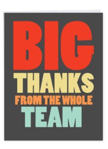 nobleworks - coach thank you greeting card with envelope group, coworker, gang (big 8.5 x 11 inch) big thanks from the teamj6884tyg-us