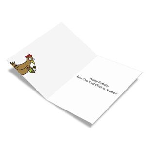 NobleWorks - 1 Happy Birthday Cartoon Greeting Card - Funny Notecard with Envelope, Comic Stationery - How We Look C6969BDG