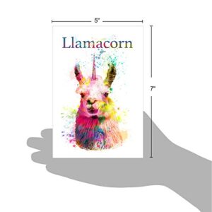 NobleWorks - 1 Funny Animal Birthday Card with Envelope - Cute Card for Birthdays - Llamacorn C6883BDG