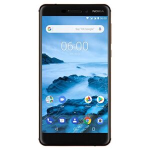 nokia 6.1 - android 9.0 pie - 32gb microsd - single sim unlocked smartphone (at&t/t-mobile/metropcs/cricket/mint) - 5.screen - black (ta-1016)