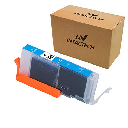 Intactech Compatible Ink Cartridge Replacement for Canon CLI-281 XXL Cyan Ink Tank CLI-281 C Work with Pixma TS6120 TS8120 TR7520 TR8520 TS9120 TS6220 TS8220 TS9520 TS9521C TS702 Printers (1 PK)