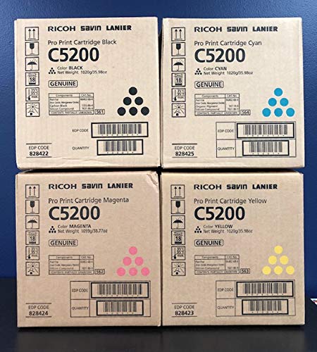 828422 828423 828424 828425 Genuine New Black Cyan Magenta Yellow Toner C5200S C5210S