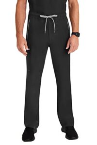 healing hands 6 pocket mens scrubs pant hh360 9171 noah cargo scrub pant for men full elastic with drawstring black msh