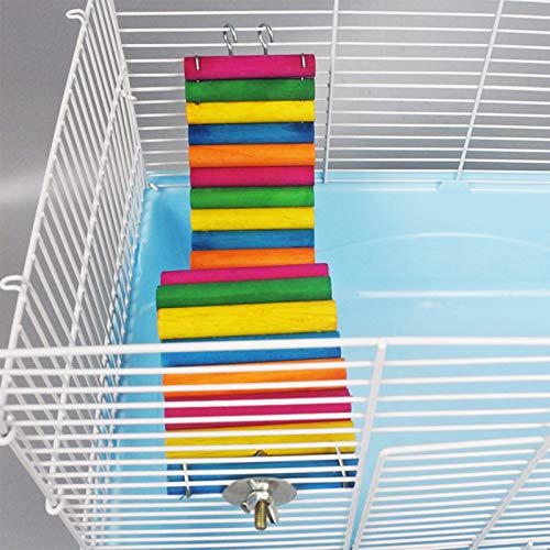 Hamster Suspension Bridge,Wooden Pet Ladder,Hamster Bendable Ladder Cage Accessories for Dwarf Hamster Mouse Gerbil Chinchilla Chipmunk Guinea Pig