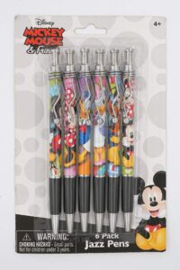 mickey & friends jazz pens - set of 6