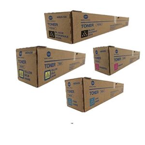 tn324 a8da130 genuine konica minolta toner value pack, b/c/m/y