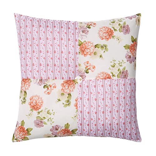 BrylaneHome Alexis 16" Sq. Pillow, Ecru Rose Beige