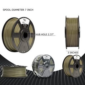 WYZworks PLA 1.75mm [ Military Olive Green ] Premium Thermoplastic Polylactic Acid 3D Printer Filament - Dimensional Accuracy +/- 0.05mm 1kg / 2.2lb + [ Multiple Color Options Available ]