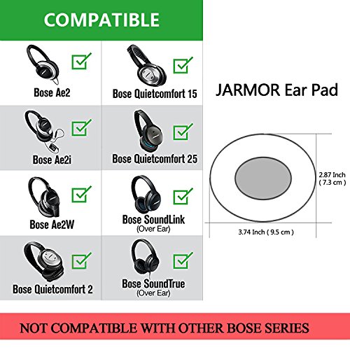 QC25 Replacement Ear Pads, JARMOR Ear Cushion Kit for Bose QuietComfort25, QC35, QuietComfort2, Quiet Comfort 15, Ae2, Ae2i, Ae2w, Sound True, Sound Link Headphones (Apricot)