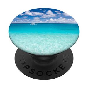 ocean turquoise popsockets popgrip: swappable grip for phones & tablets