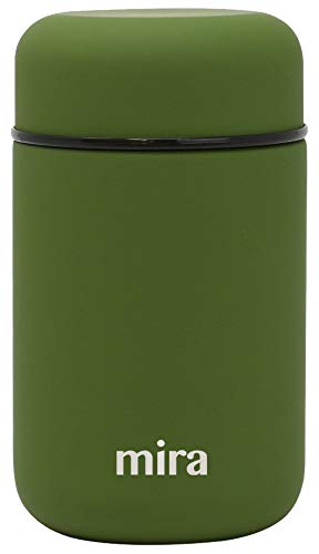 MIRA Lunch, Food Jar - Vacuum Insulated Stainless Steel Lunch Thermos - 13.5 oz - Olive Green