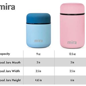 MIRA Lunch, Food Jar - Vacuum Insulated Stainless Steel Lunch Thermos - 13.5 oz - Olive Green