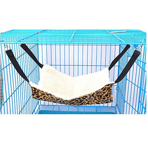 2 Pack of Small Animal Hammock, Chinchilla Cage Accessories Hammock, House Hanging Bed Cage Toys for Mice Rats, Sugar Glider, Squirrel, Chinchilla, Hamster, Guinea Pig Sleeping (Pattern Random)