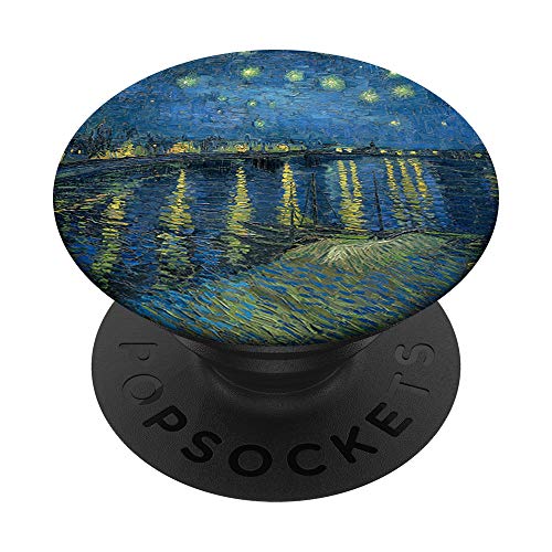 Vincent Van Gogh Starry Night Over the Rhone-Vintage Artwork PopSockets PopGrip: Swappable Grip for Phones & Tablets