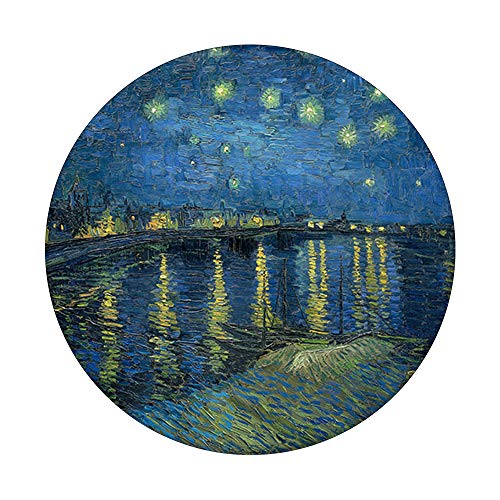 Vincent Van Gogh Starry Night Over the Rhone-Vintage Artwork PopSockets PopGrip: Swappable Grip for Phones & Tablets