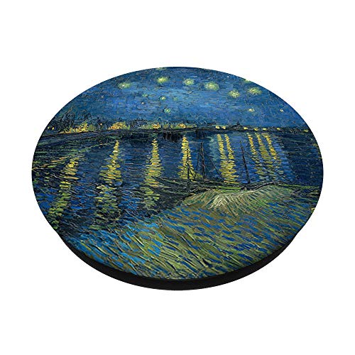 Vincent Van Gogh Starry Night Over the Rhone-Vintage Artwork PopSockets PopGrip: Swappable Grip for Phones & Tablets