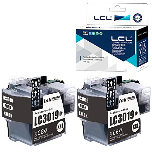 LCL Compatible Ink Cartridge Replacement for Brother LC3019 LC3017 XXL LC3019BK MFC-J5330DW J6530DW J6930DW J6730DW MFC-J5335DW MFC-J5730DW (2-Pack Black)