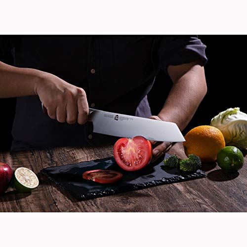 TUO Kiritsuke Knife - Chinese Chef’s Knife - High Carbon German Stainless Steel Asian Kitchen Knife- Ergonomic Pakkawood Handle Cutlery - 8.5 inch - Fiery Phoenix Series