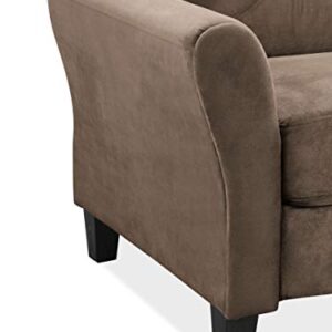 Lifestyle Solutions Grayson Love Seats, 57.87" x 32" x 32.68", Brown