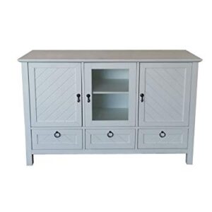 Kings Brand Furniture Evans Sideboard Buffet Console Table Storage Cabinets, White