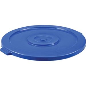 global industrial 32 gallon garbage can lid, blue