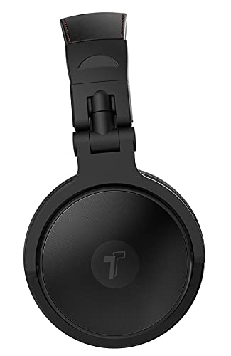 Thore Over Ear iPhone Headphones with Lightning Connector (Apple MFi Certified) – Closed Back Studio DJ Monitor Earphones (50mm Neodymium Drivers) (V200 Black/Red)