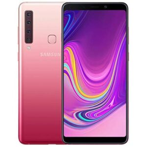 samsung galaxy a9 2018 (128gb, 6gb ram) 6.3" display, quad camera, 4g lte dual sim gsm factory unlocked, international version - no warranty (bubblegum pink)