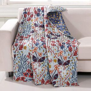 barefoot bungalow perry throw blanket, 50x60-inch, slate blue,gl-1809jthr