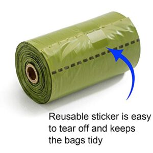 HIPIPET 360 Pack(24 Roll) Dog Poop Bag,Earth-Friendly Partially Biodegradable Poop Bags,15% Thicker and Tougher Leak-Proof Dog Waste Bags.(Green)