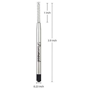 Ballpoint Pen Refills with Spring for Penneed B5/B6/B8 Pen, Parker Waterman Compatible Ballpoint Pen Refills Twist Action Medium Point 1.0mm Pack of 10(Black Ink)