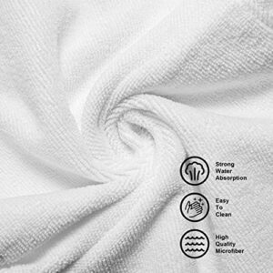 CARTMAN 16 x 24 Inch, 12 Pack, 350GSM Premium Microfiber Cleaning Cloths, Non-Abrasive, Reusable and Washable, All Purpose Cleaning Towels for Household, Car Washing, Drying & Auto Detailing, White