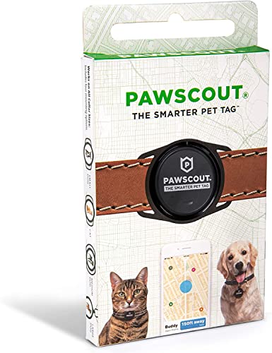 Pawscout Smarter Pet Tag (Version 2.5) for Cats & Dogs, Nearby Bluetooth Pet Tracking (not GPS), Community Pet Finder, Walk Diary, Outdoor Virtual Pet Leashes, Digital Medical Profiles