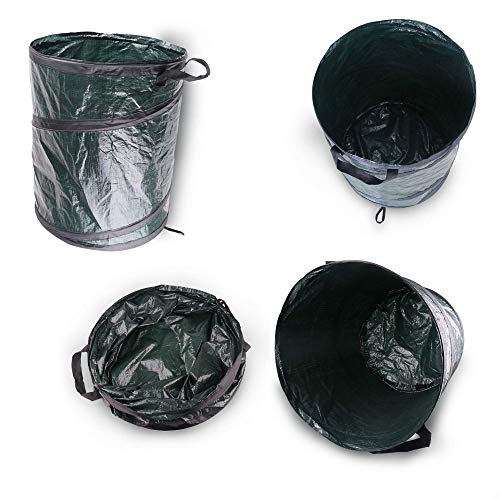 Pop Up Bin Collapsible Organizer Leaf Bag Trash Can 20-Gallon Portable Hanging Folding Organizer Camping Outdoor Garden & Ebook