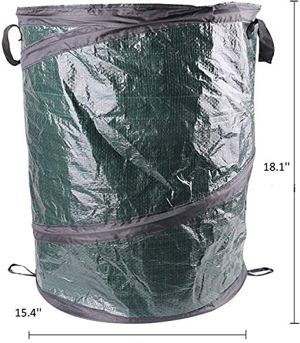 Pop Up Bin Collapsible Organizer Leaf Bag Trash Can 20-Gallon Portable Hanging Folding Organizer Camping Outdoor Garden & Ebook