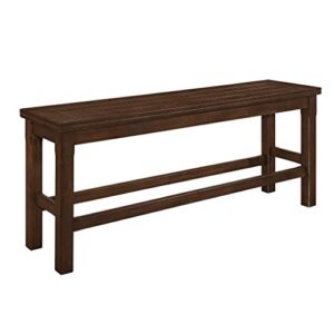 homelegance counter height dining bench brown