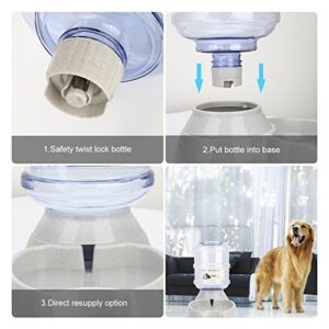 Old Tjikko Dogs Water Dispenser,Water Bowl for Dogs,Pet Water Dispenser,Automatic Dog Water Bowl Cat Water Dispenser Dog Drinking Fountain,1 Gallon (Water Dispenser (11L Water and Feeder) (3.8 L Cap)