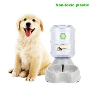 Old Tjikko Dogs Water Dispenser,Water Bowl for Dogs,Pet Water Dispenser,Automatic Dog Water Bowl Cat Water Dispenser Dog Drinking Fountain,1 Gallon (Water Dispenser (11L Water and Feeder) (3.8 L Cap)