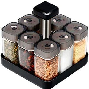 Revolving Spice Rack Organizer Caddy, Rotating Spice Storage for Cabinet and Kitchen, 8 Jar Herb and Spice Countertop Spice Rack(Spices Not Included)