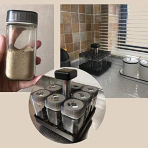 Revolving Spice Rack Organizer Caddy, Rotating Spice Storage for Cabinet and Kitchen, 8 Jar Herb and Spice Countertop Spice Rack(Spices Not Included)