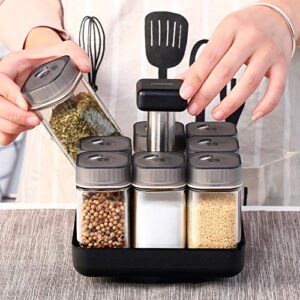 Revolving Spice Rack Organizer Caddy, Rotating Spice Storage for Cabinet and Kitchen, 8 Jar Herb and Spice Countertop Spice Rack(Spices Not Included)