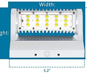 Westgate Rotatable LED Wall Packs 360 Degrees- White Finish - Outdoor Lights Parking Overhead Entrance Yard - Waterproof IP65 - UL Listed - High Lumen 120-277V (40W 3000K Warm White)